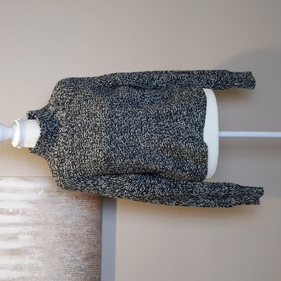 John + Jenn | Sweaters | Jl John Jenn Black And White Mock Neck Sweater ...